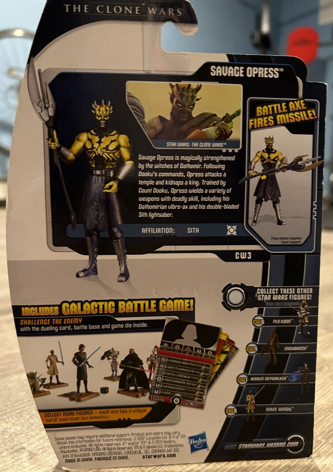 Star Wars The Clone Wars Savage Opress 3.75" Figure CW3 2012 New ...