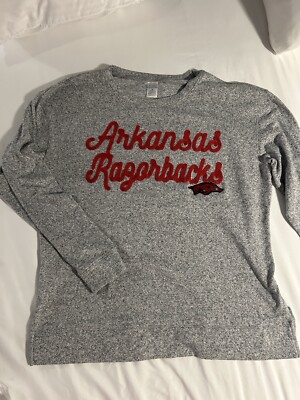 Arkansas Razorbacks Football Women's Gray Collegian Sweatshirt - Medium ...