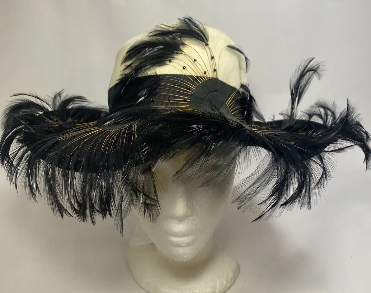 VINTAGE BELLINI ORIGINALS WITH FEATHERS HAT KENTUCKY … - Gem