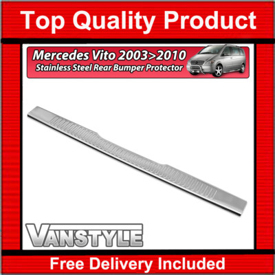 FITS MERCEDES VITO VIANO W639 03>10 REAR BUMPER PROTECTOR COVER ...