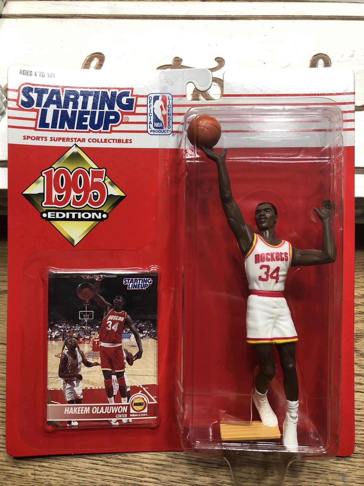 1995 Hakeem Olajuwon Starting Lineup Houston Rockets Excellent ...