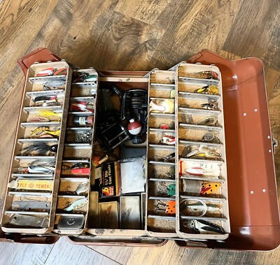 Multi-Tier Simonsen Metal Tackle Box Fishing Lot With Contents ALL ...
