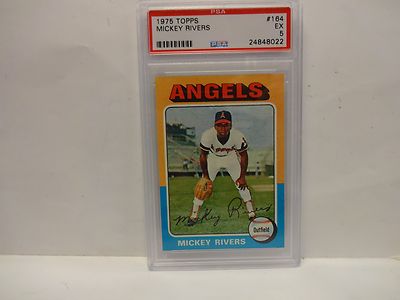 1975 Topps Baseball Mickey Rivers California Angels Card #164 PSA 5 | eBay