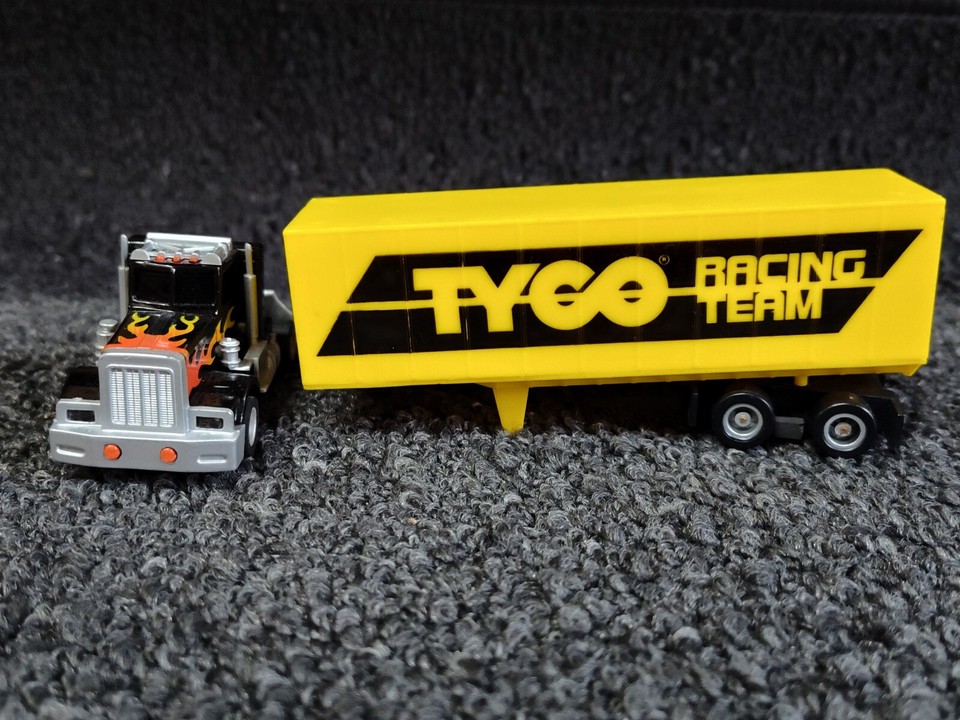 Tyco US 1 Black Peterbilt with Tyco Racing Team Trailer | eBay