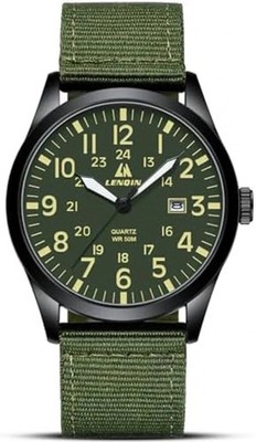Wrist Watch for Men Women 38mm Rugged Outdoor Wind Up Military | eBay