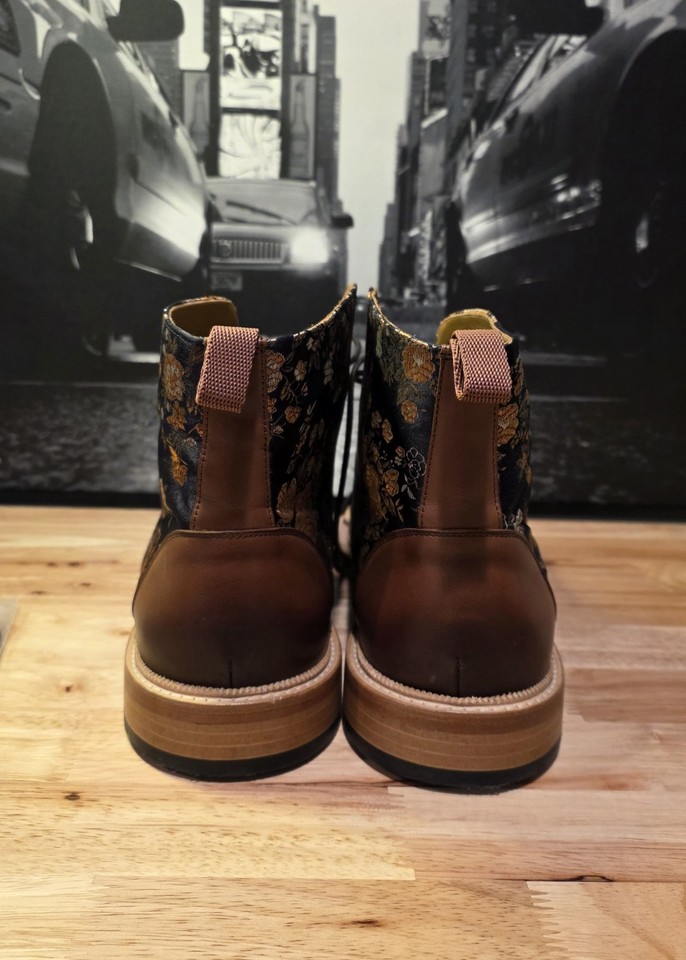 Taft Jack Boot Eden Mens Floral Jacquard Brown Cap Toe 13 US 46 EU | eBay