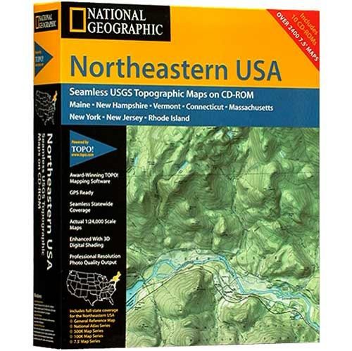 National Geographic TOPO! Northeastern USA Maps Software for sale ...