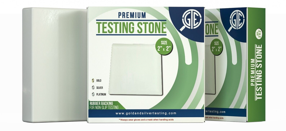 White Acid Test Stone for Gold Silver Platinum Jewelry Testing 10k 14k ...