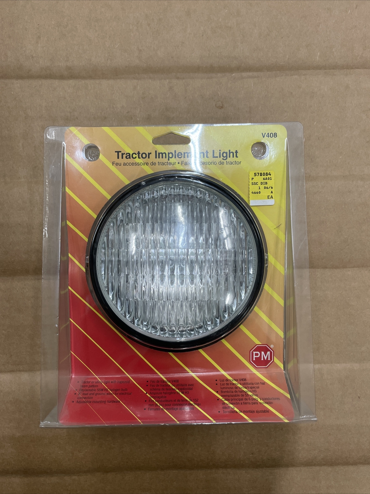 Tractor Implement Light Peterson V408 Series 5" 55W Round Trapezoid ...