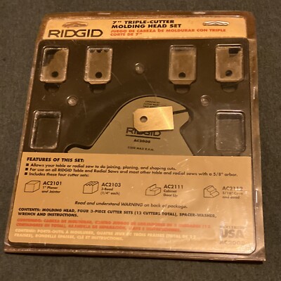 Ridgid 7" Triple Cutter Molding Head Set | eBay