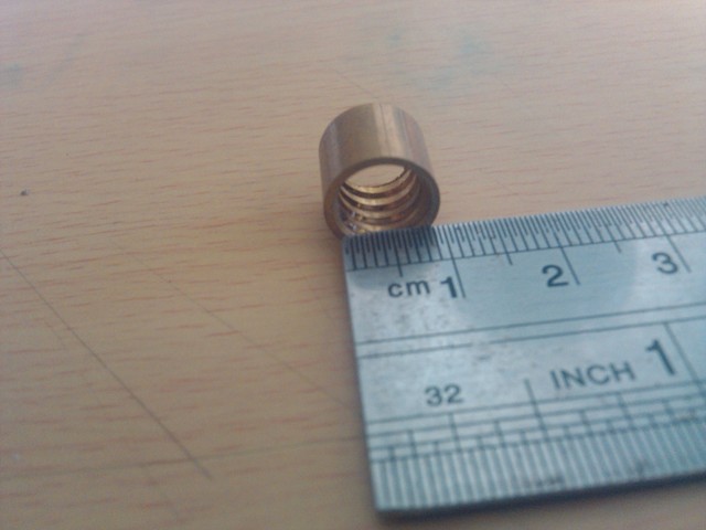 TWO 11 MM BRASS THREADED FERRULES FOR STICK-ON TIPS Pool Snooker ...