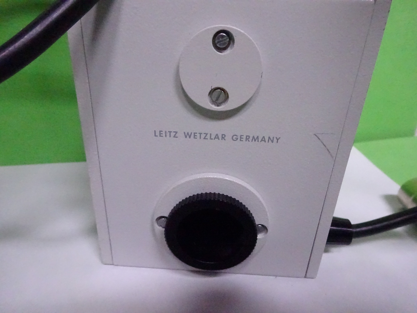 MICROSCOPE PART LEITZ GERMANY LAMP VERTICAL ILLUMINATOR OPTICS AS IS ...