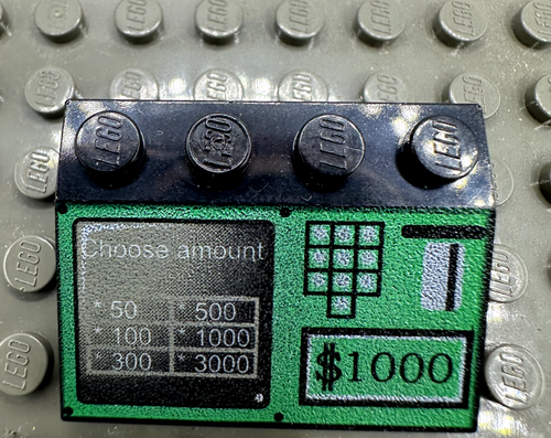 LEGO Bank Machine ATM Teller Safe Money Coins Ingots Locks Envelopes ...