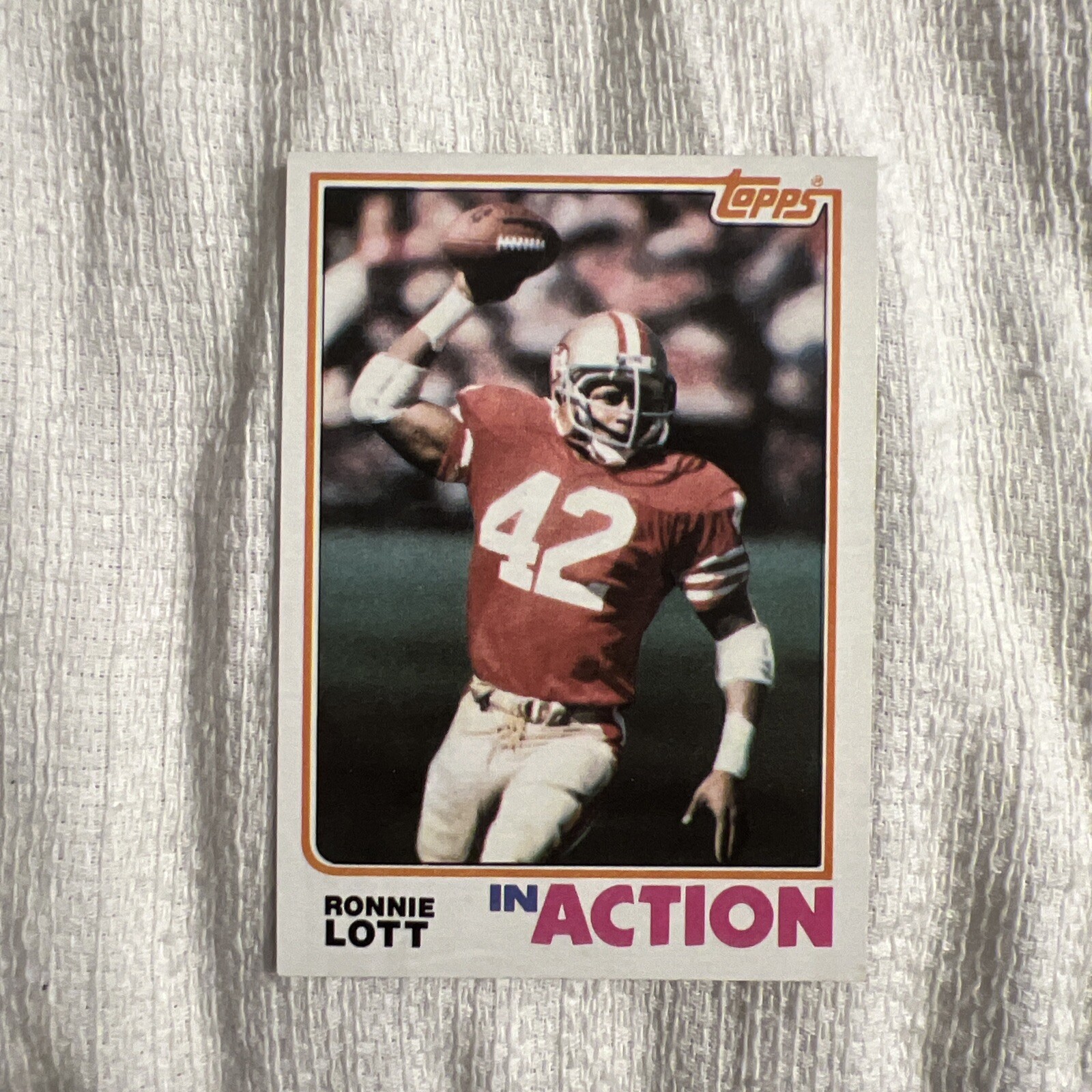 RONNIE LOTT 1982 Topps Rookie Card # 487 REAL NICE VINTAGE COPY 49ers ...