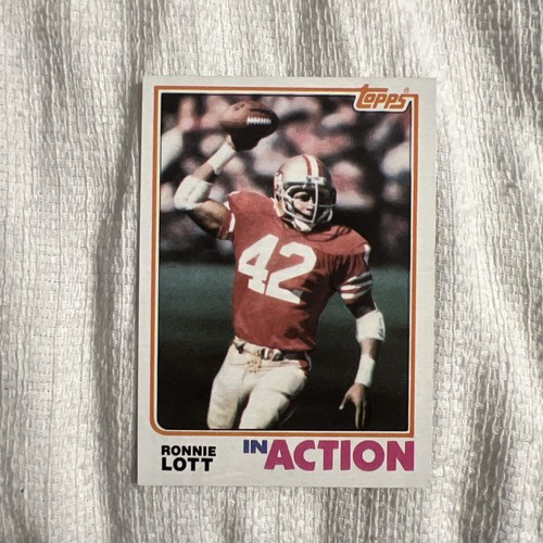 RONNIE LOTT 1982 Topps Rookie Card # 487 REAL NICE VINTAGE COPY 49ers ...