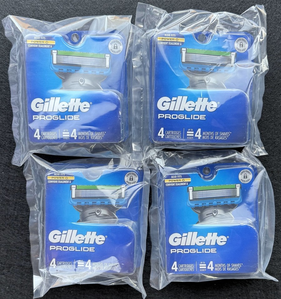 🪒 Gillette ProGlide Razor Blades (4) 4-packs (16 Cartridges Total ...