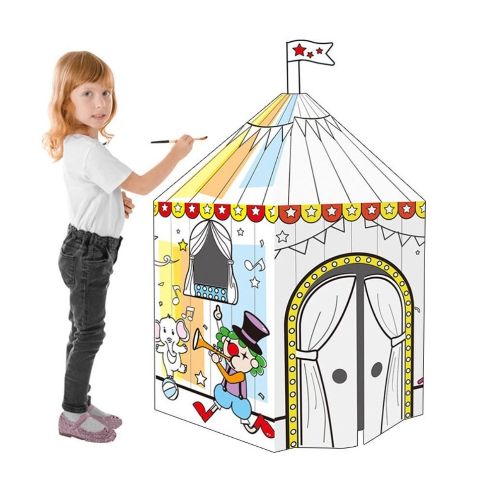 Car Modele DIY Large Cardboard Coloring Crafts Play House Project Kids ...