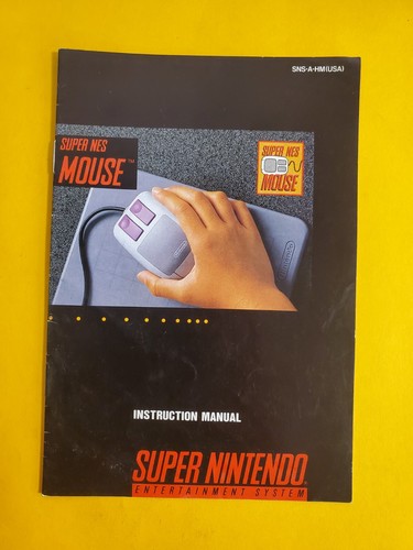 SNES Super Nintendo Mouse Controller INSTRUCTION MANUAL BOOKLET ONLY ...