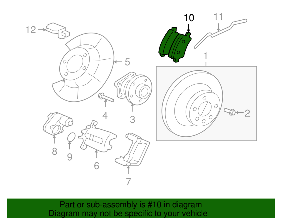 New Genuine Volvo S80 V70 XC70 Rear Disc Brake Pad Set Solid Rotor ...