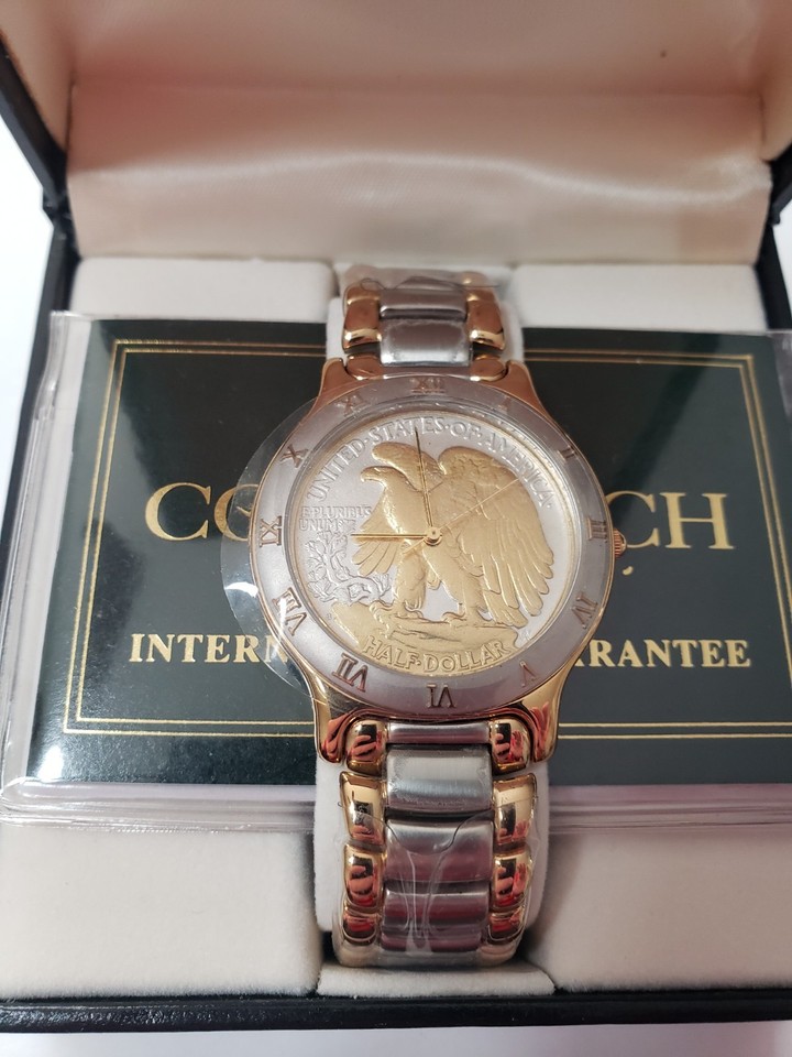 US Mint Kennedy Half Dollar Coin Watch – Swiss Quartz – Two-Tone – NOS ...