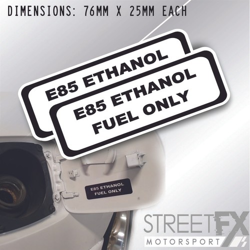 E85 Ethanol Only Brushed Sticker Gas Diesel Petrol Fuel Warning Label ...