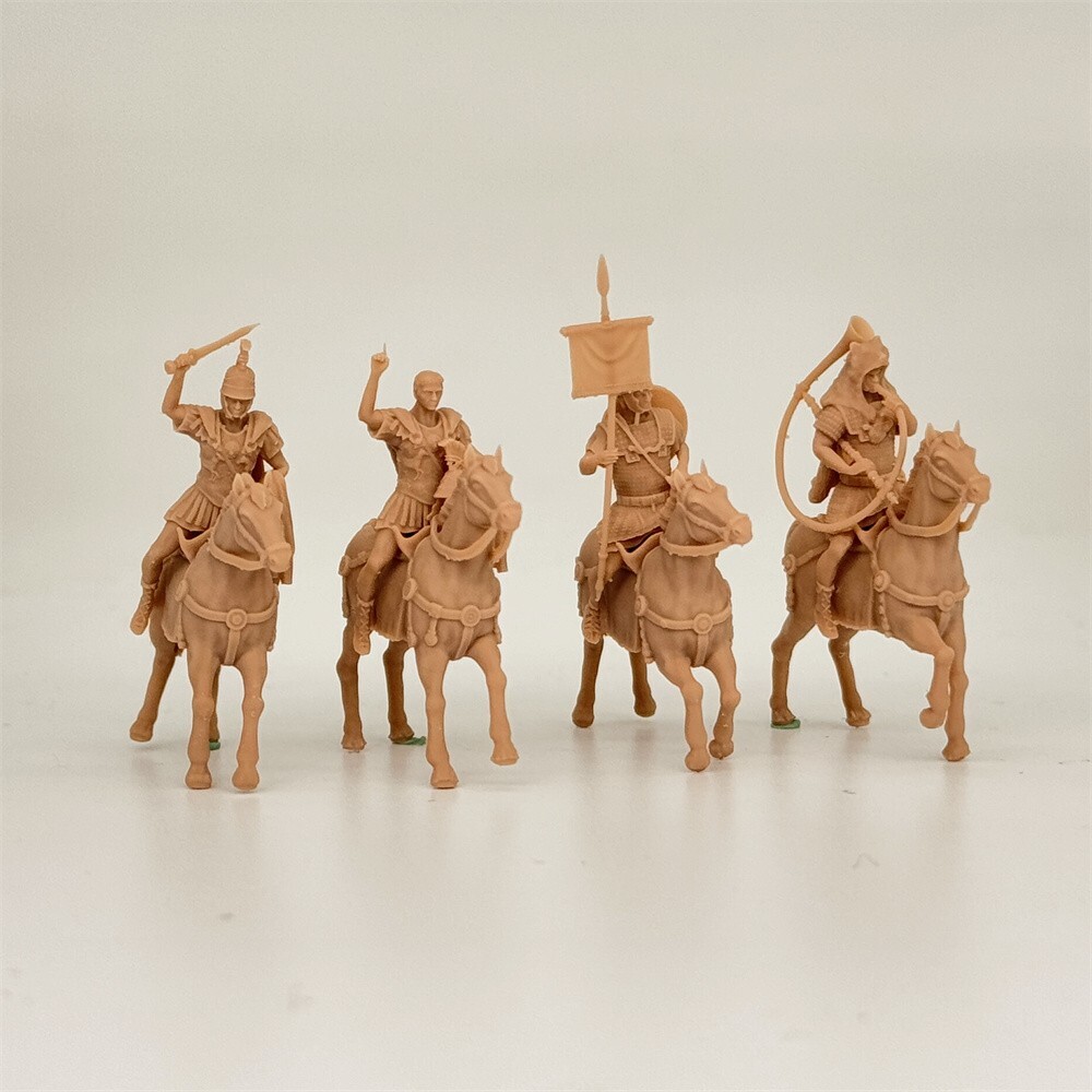 1/72 Scale Roman Knights Military Group 4 Figures Resin Model Ancient ...