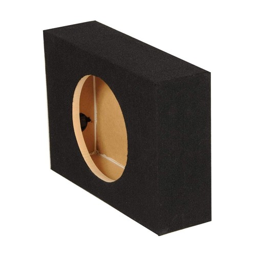 QPower Single 10″ Shallow Mount Sealed Empty Woofer Enclosure Subwoofer ...