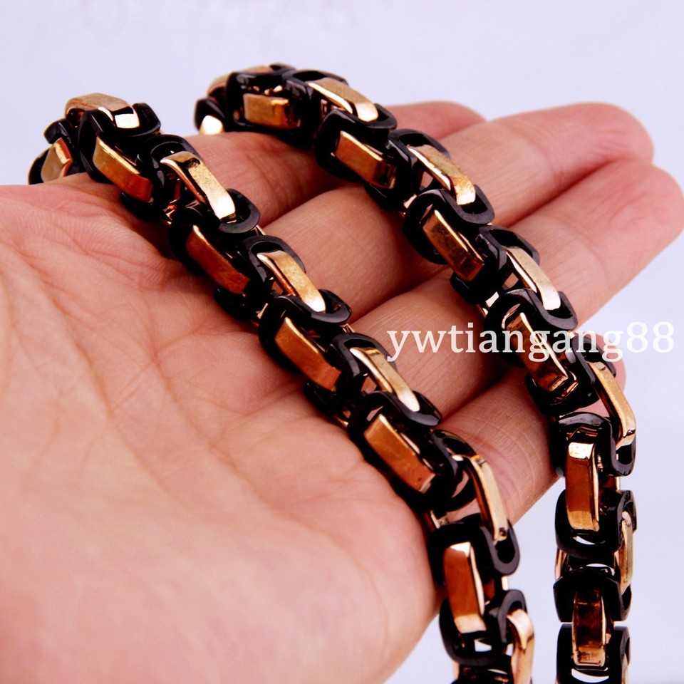 16~40" 4/5/8mm Fashion Stainless Steel Men Womens Byzantine Box Chain ...