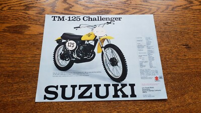 1974 ? SUZUKI TM 125 CHALLENGER TM 100 CONTENDER SALES SPECS BROCHURE ...