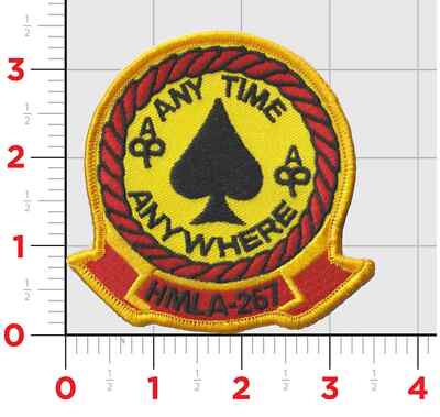 MARINE CORPS HMLA-267 STINGERS SQUADRON EMBROIDERED HOOK & LOOP PATCH ...