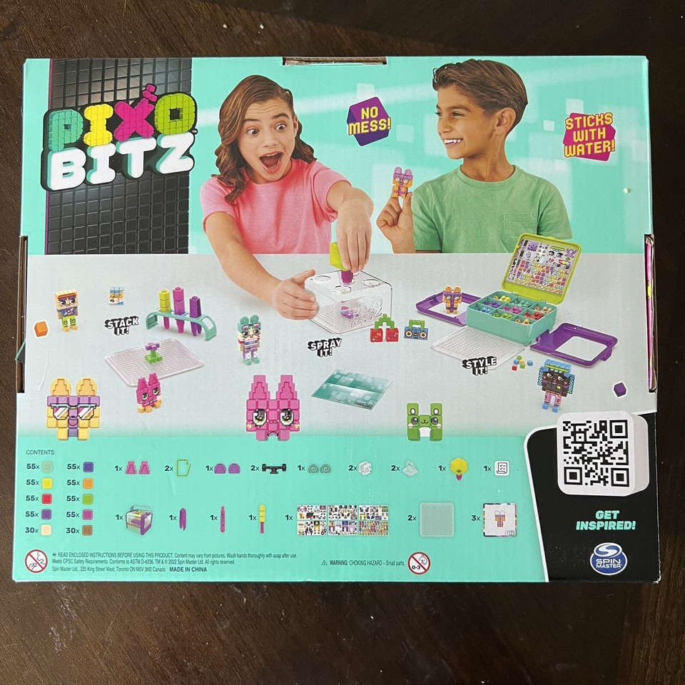 Pixobitz Studio with 500 No Heat Water Fuse Beads, Decos & Accessories ...