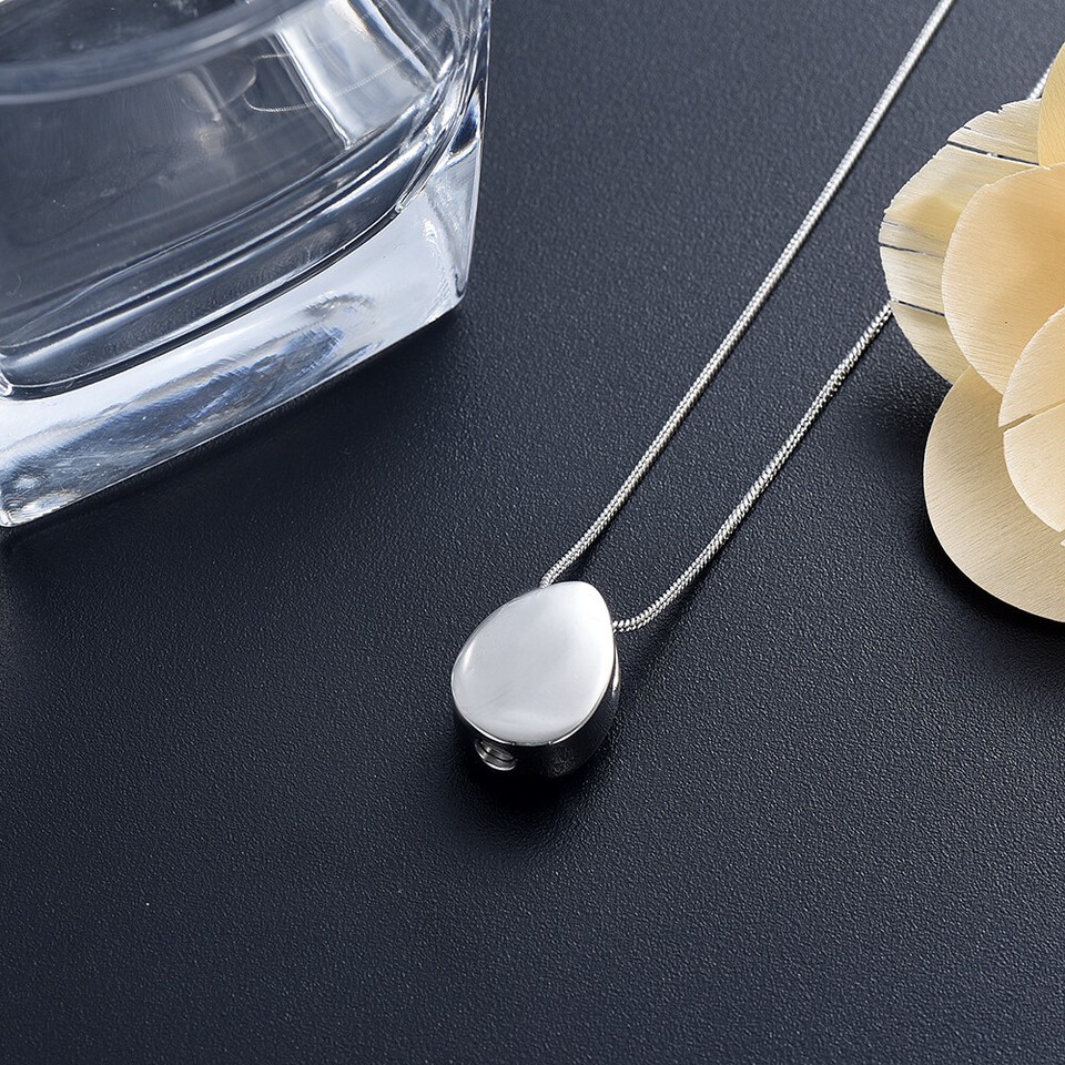 Blue Stainless Urns Necklace Cremation Pendant For Ashes Keepsake ...