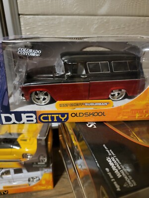 JADA 1/24 Dub City OLD SKOOL 1957 Chevy Suburban Lowrider BEAUTIFUL ...
