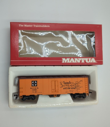 Mantua HO Scale Heavy 41’ Stl Reefrr Car Santa Fe 733-001 SFRD 21882 L ...