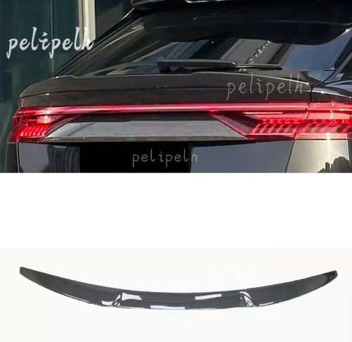 For Audi Q8 SQ8 2019-2026 Dry Carbon Fiber Rear Tail Trunk Spoiler Wing ...