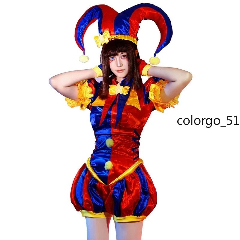 The Amazing Digital Circus Clown Girl Cosplay Suit Halloween Pomni ...