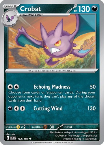 Crobat SV04: Paradox Rift 112/182 NM English Pokemon Card | eBay