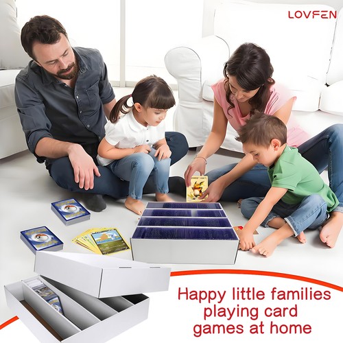 1-Pack 1600/3200/5000 Count Trading Cards Box Storage Full Lid | eBay