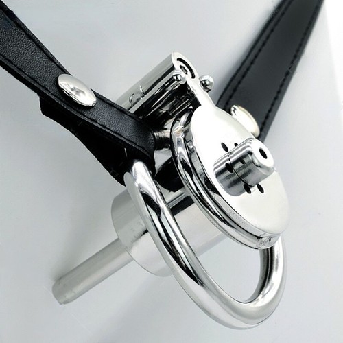 Metal Negative Cage With Inverted Unremovable Cylinder Plug Chastity ...