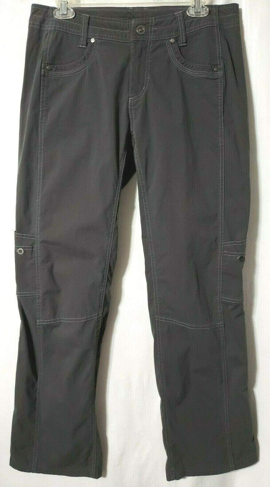Kuhl Cargo Hike Pants 12 Women Gray Mid Rise POCKET L… - Gem