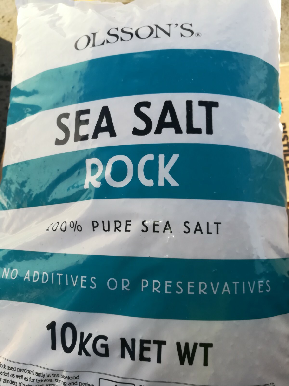 FAMOUS OLSONNS ROCK SALT 10KG BAG - AUSTRALIA'S OWN (FREE POST MAJOR ...