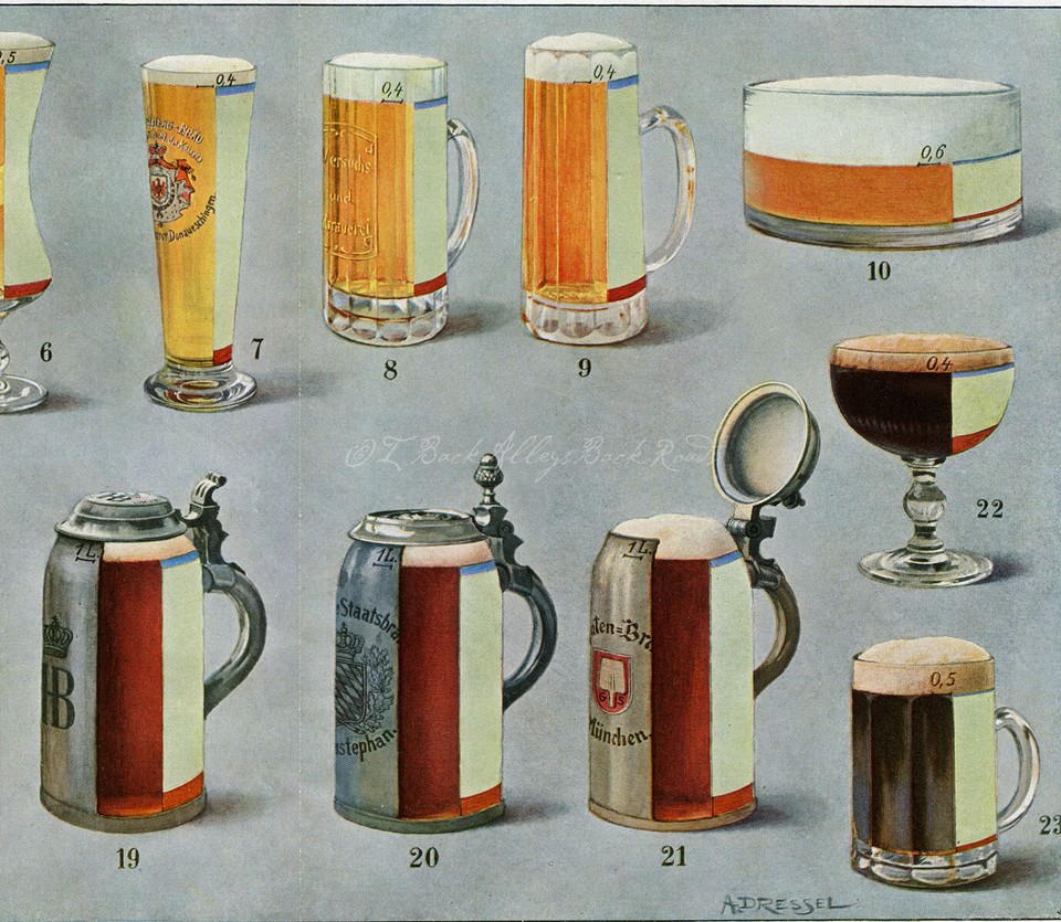 Beer Poster Print Beer Lover Gift Vintage Beer Sign German Austrian ...