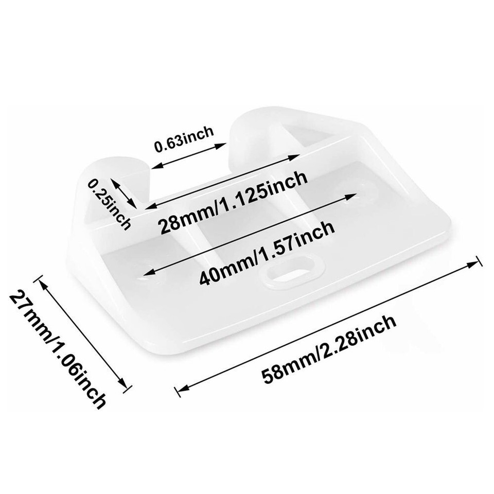 10x Plastic Drawer Guides Rear Center Mount Brackets Track Dressers ...