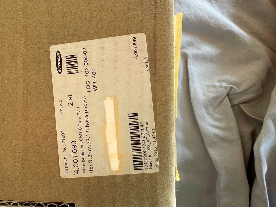 Fronius Wire Buffer Set CMT 8.25m / Var 4,001,699 NEW | eBay