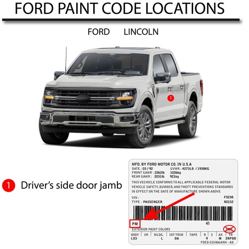 Automotive Paint for Ford N6, Blue Lightning Metallic | eBay