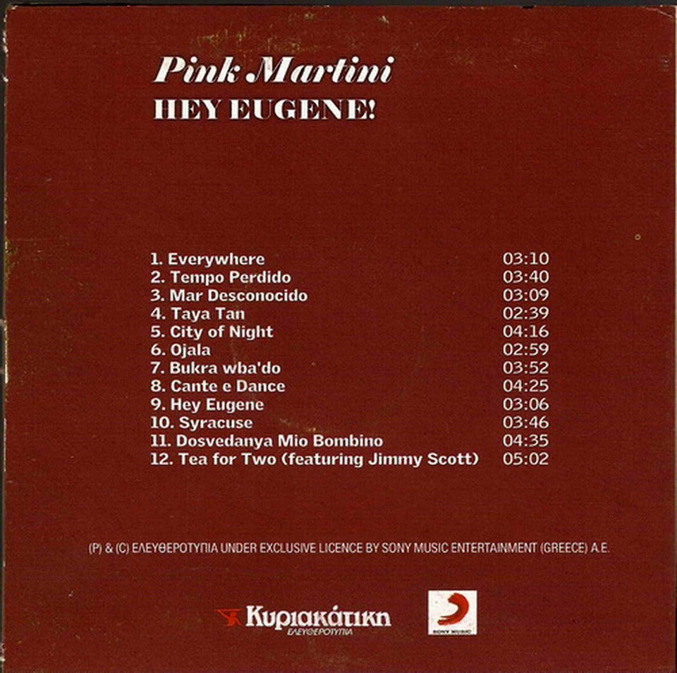 PINK MARTINI HEY EUGENE 12 tracks CD | eBay