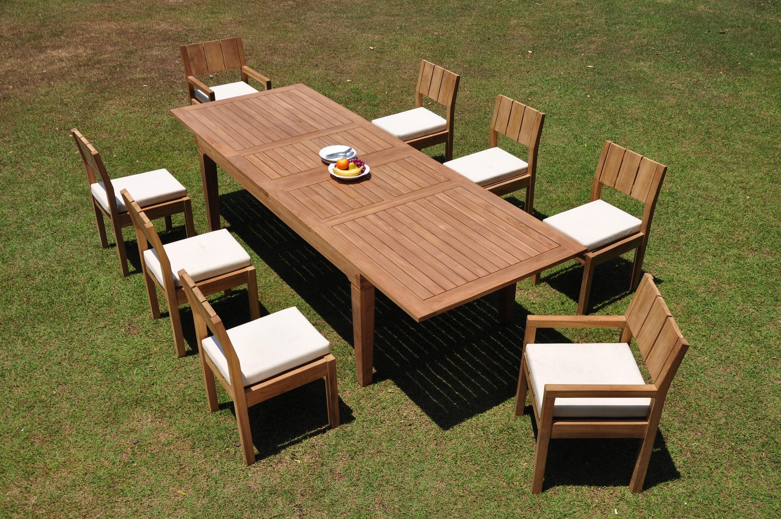 A-Grade Teak 9pc Dining 122" Caranas Rectangle Table Veranda Chair Set ...