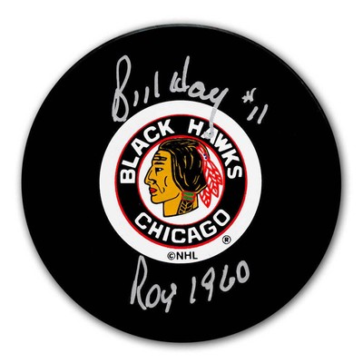 Bill Hay Chicago Blackhawks 1960 ROY Autographed Puck | eBay