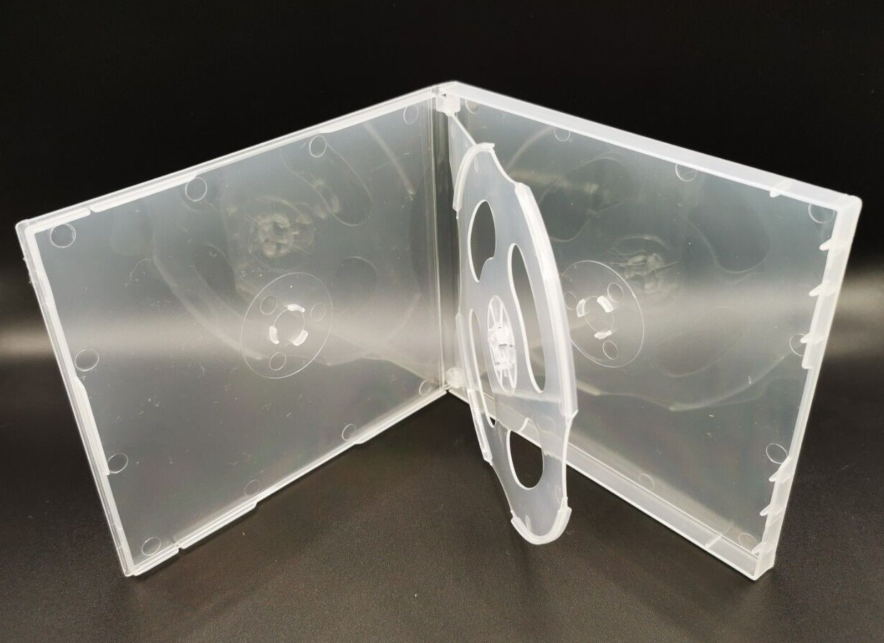 Shatterproof CD DVD Cases PP Plastic Covers Single Double Quad Half ...