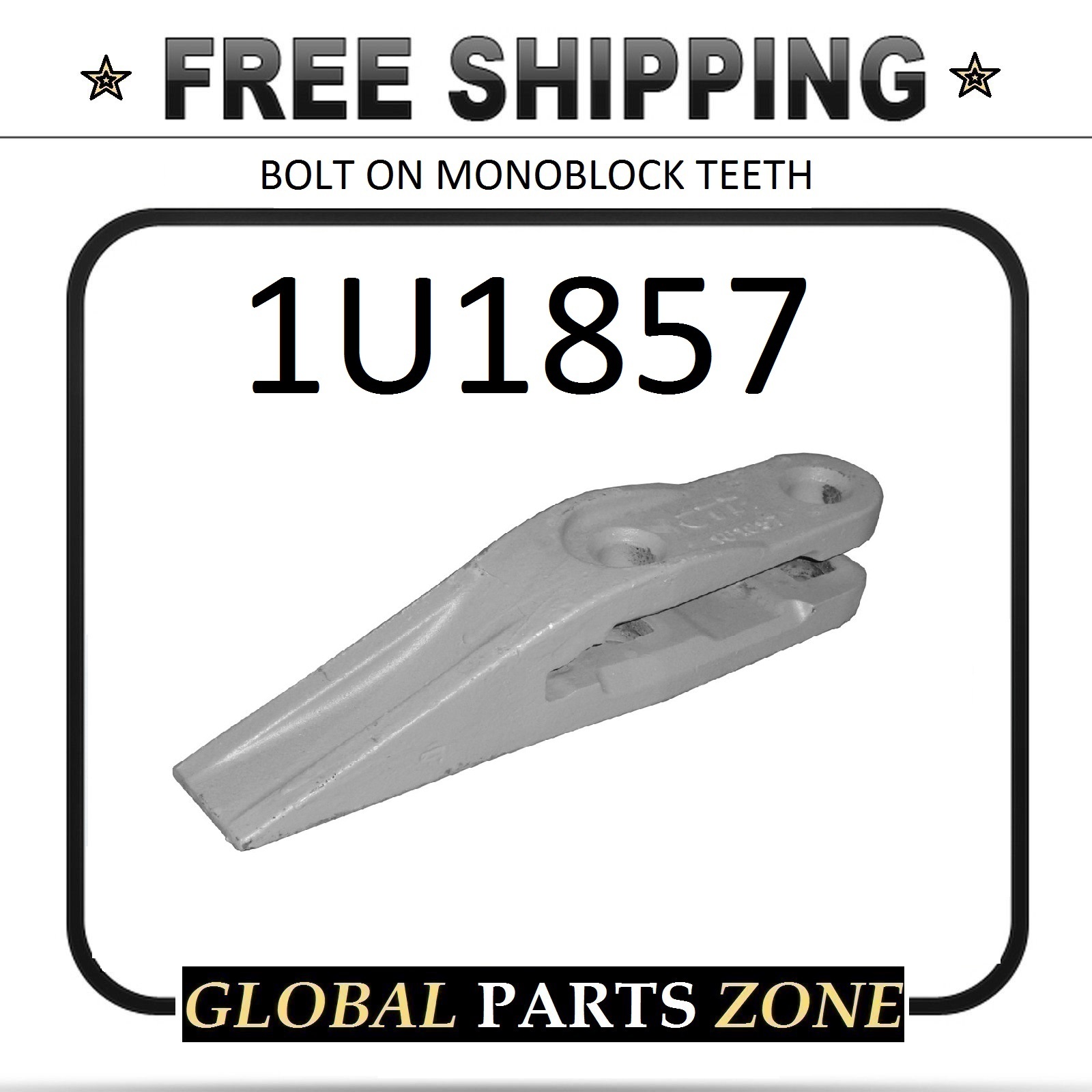BOLT ON MONOBLOCK TEETH KIT for Caterpillar 1U1857 1U-1857 FREE ...